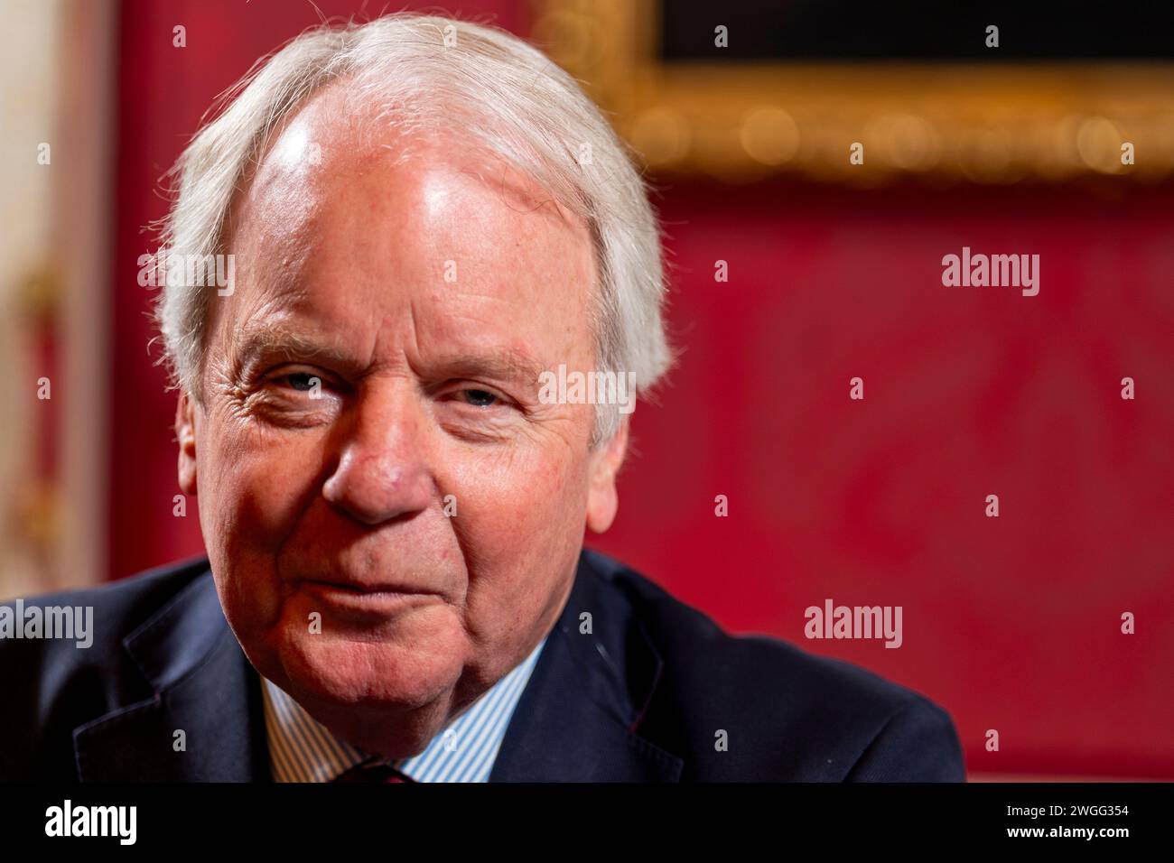 Lord Janvrin, chair of the Queen Elizabeth Memorial Committee, poses ...