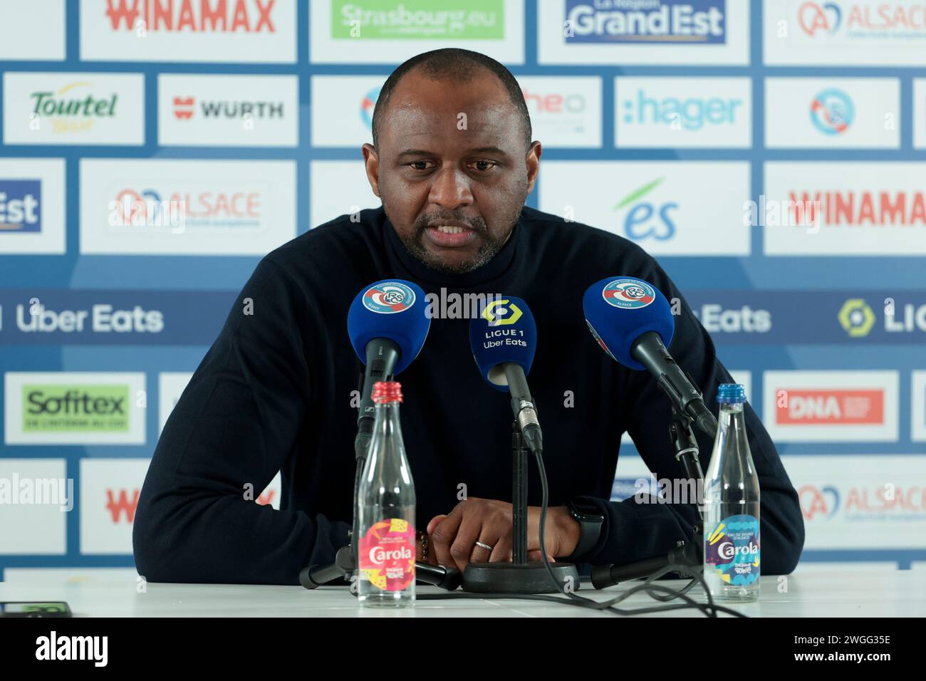 Strasbourg, France. 03rd Feb, 2024. Coach of RC Strasbourg Patrick ...