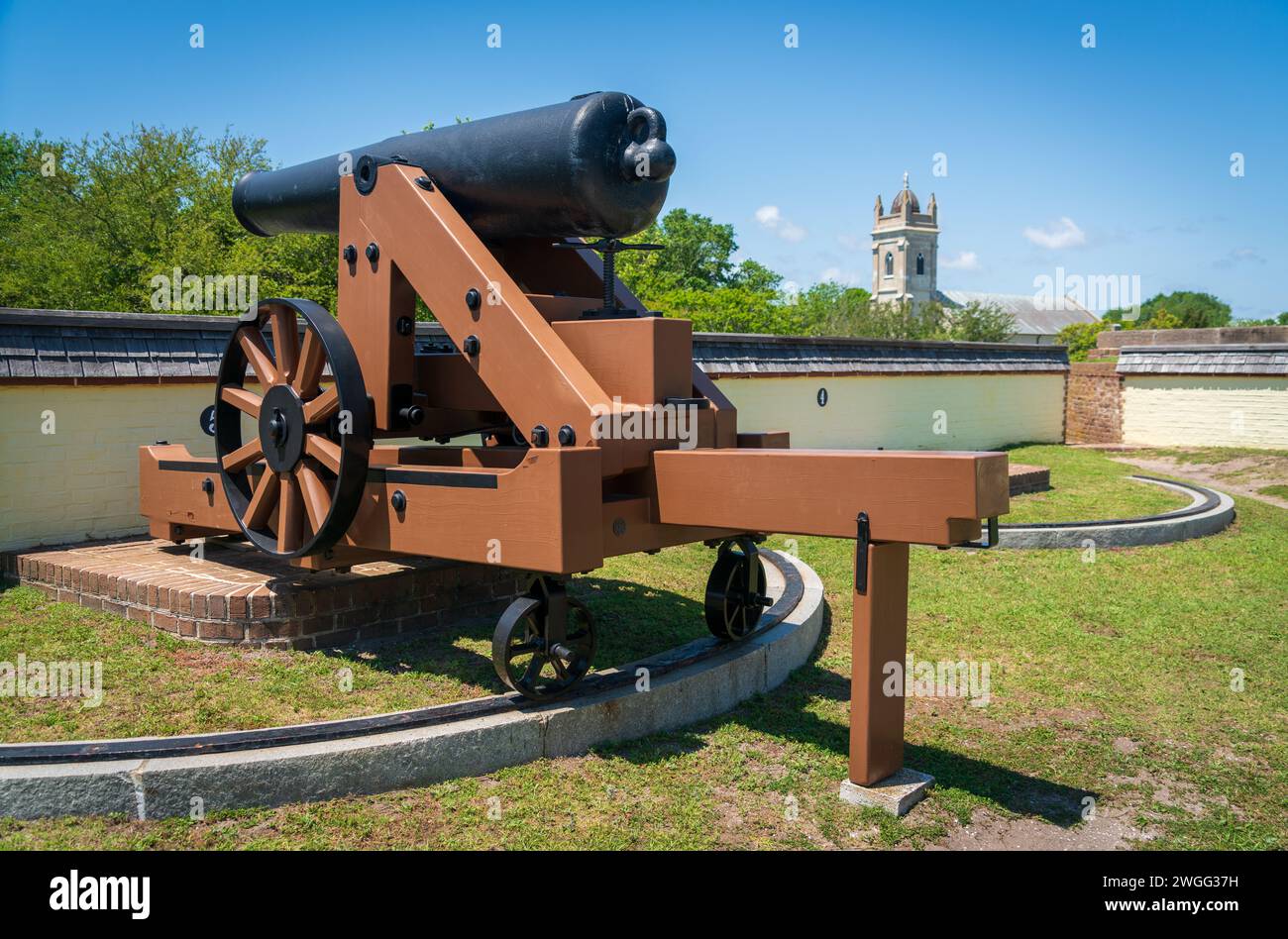 Fort Moultrie, small fortifications and ammunitions bunkers that run ...