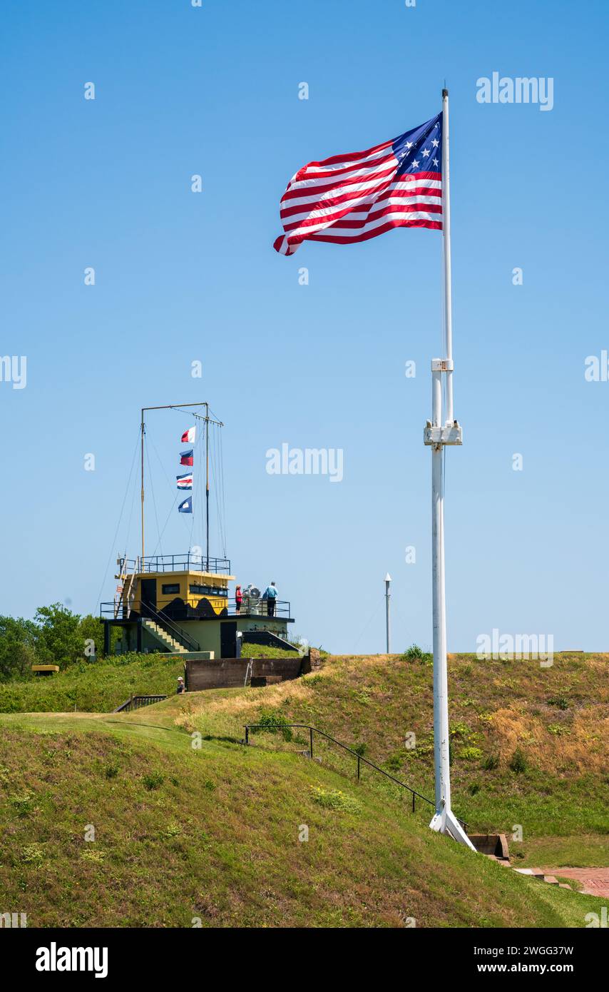 Fort Moultrie, small fortifications and ammunitions bunkers that run ...