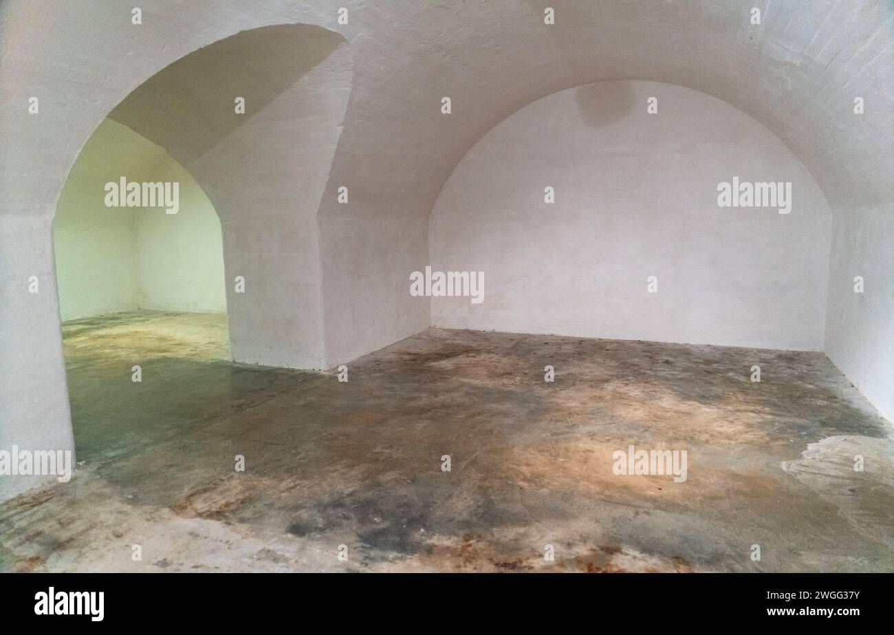 Fort Moultrie, small fortifications and ammunitions bunkers that run ...