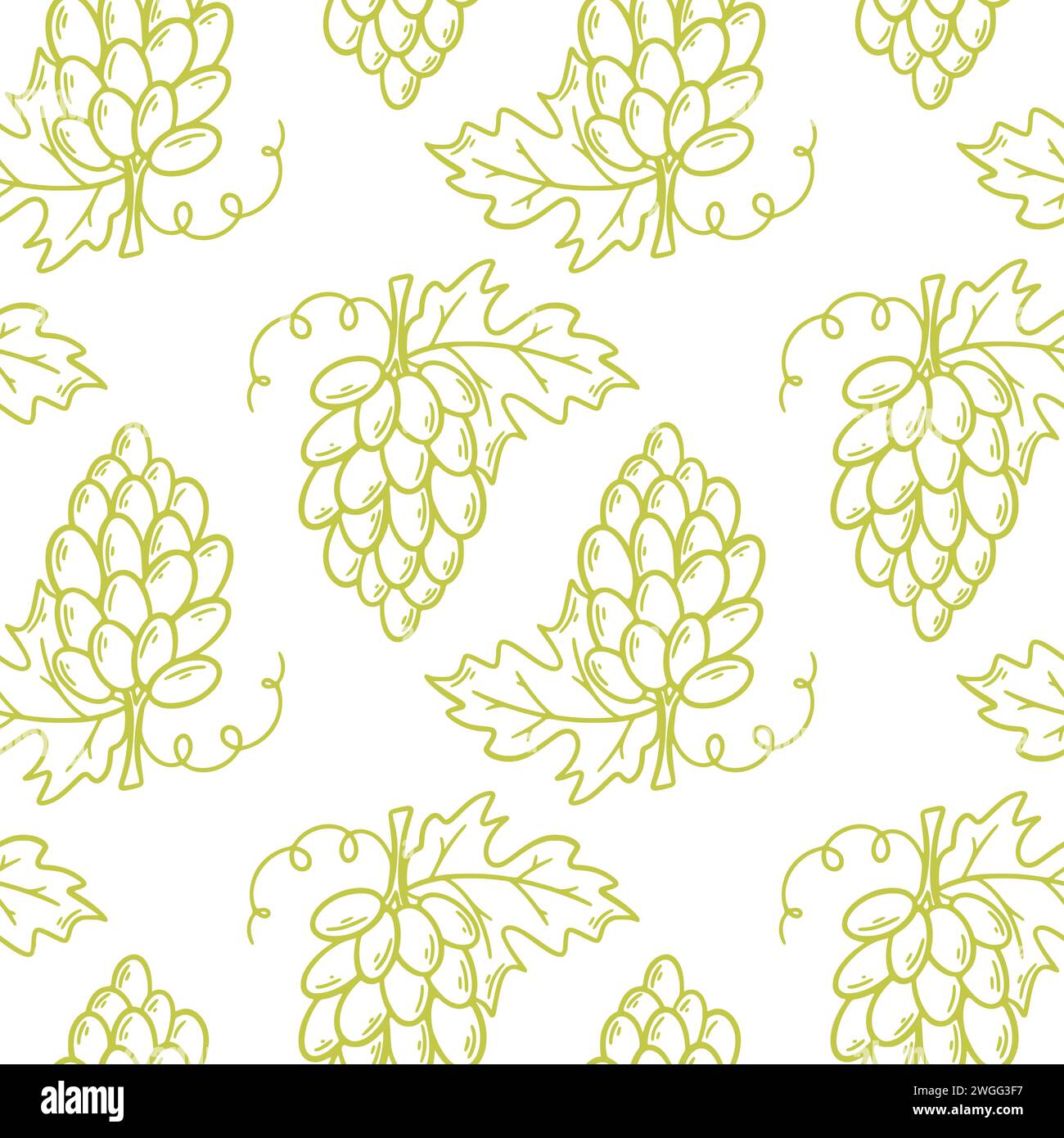 Grape vine leaves pattern Stock Vector Images - Alamy