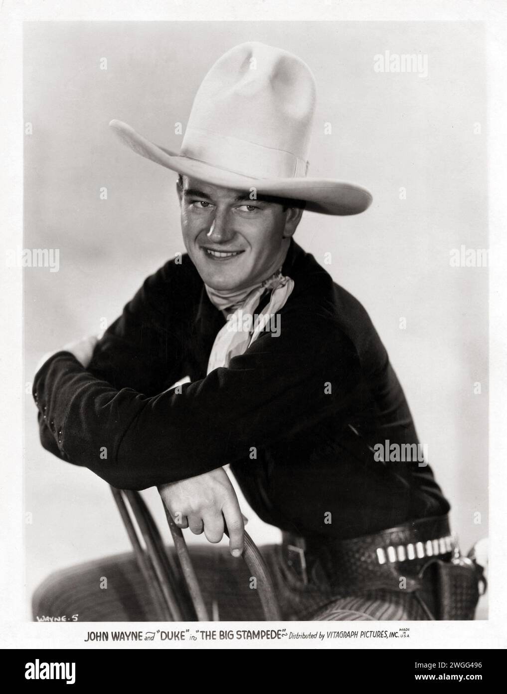 John Wayne portrait - "The Big Stampede" Publicity photo (Vitagraph ...