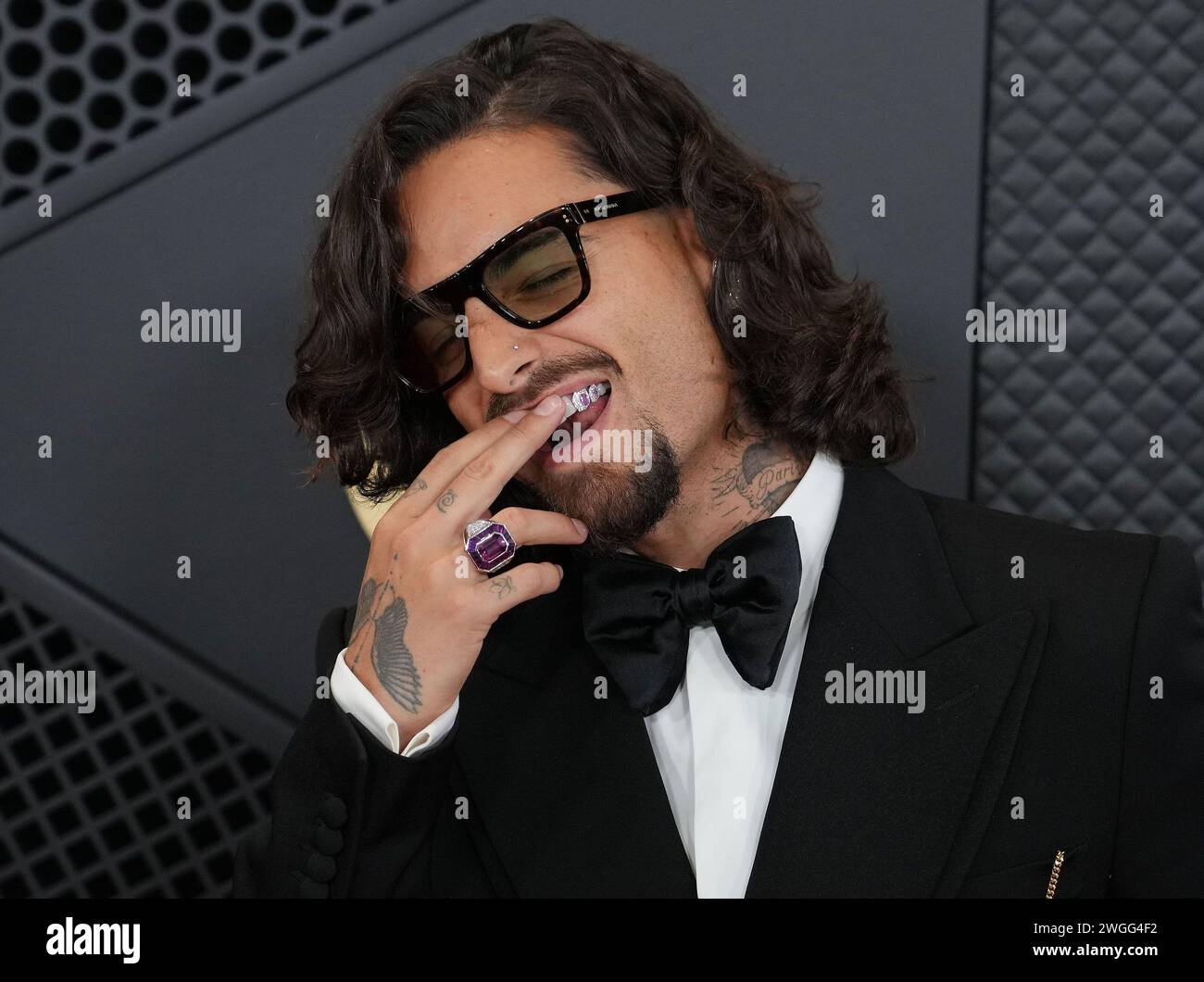 Maluma arrives at the 66th Annual Grammy Awards held at the Crypto.com ...