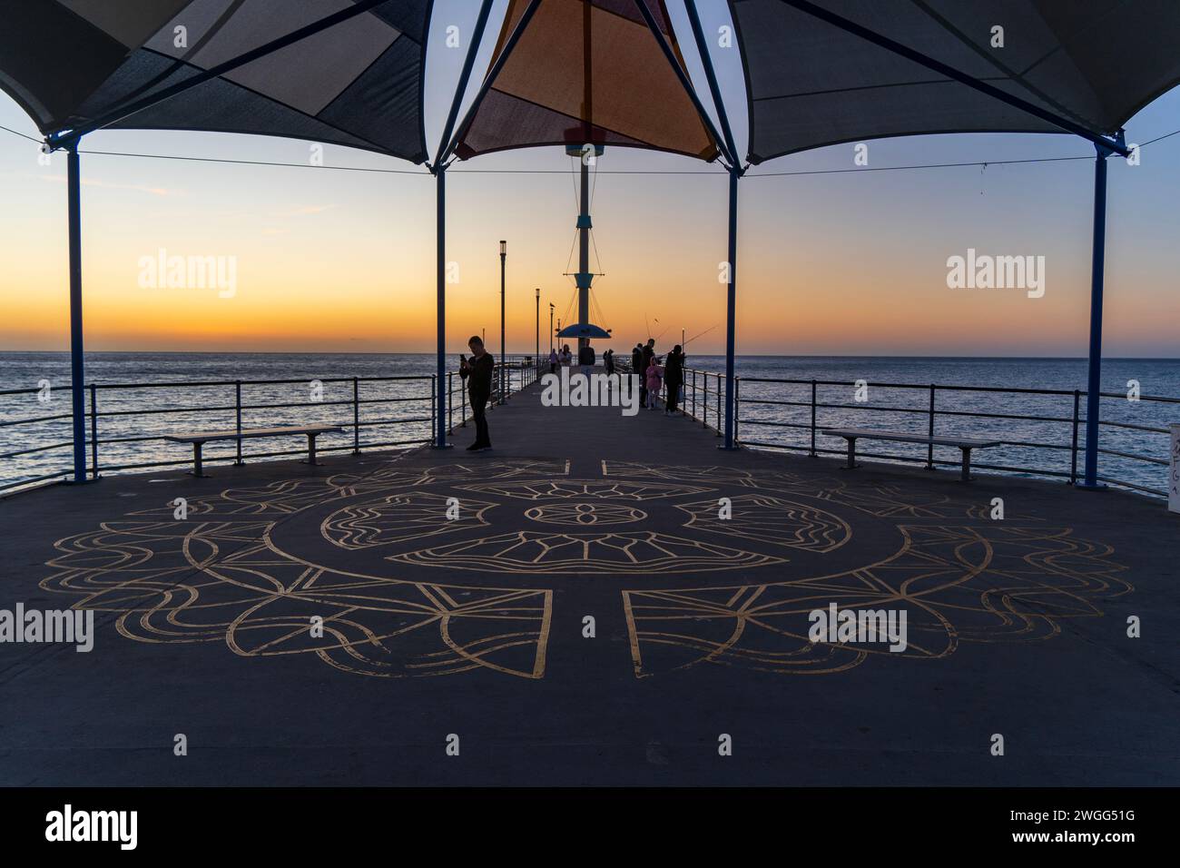 Brighton Jetty at sunset. Adelaide, South Australia Stock Photo - Alamy