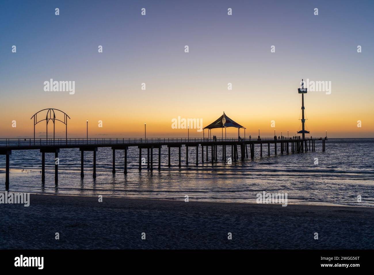 Brighton Jetty at sunset. Adelaide, South Australia Stock Photo - Alamy
