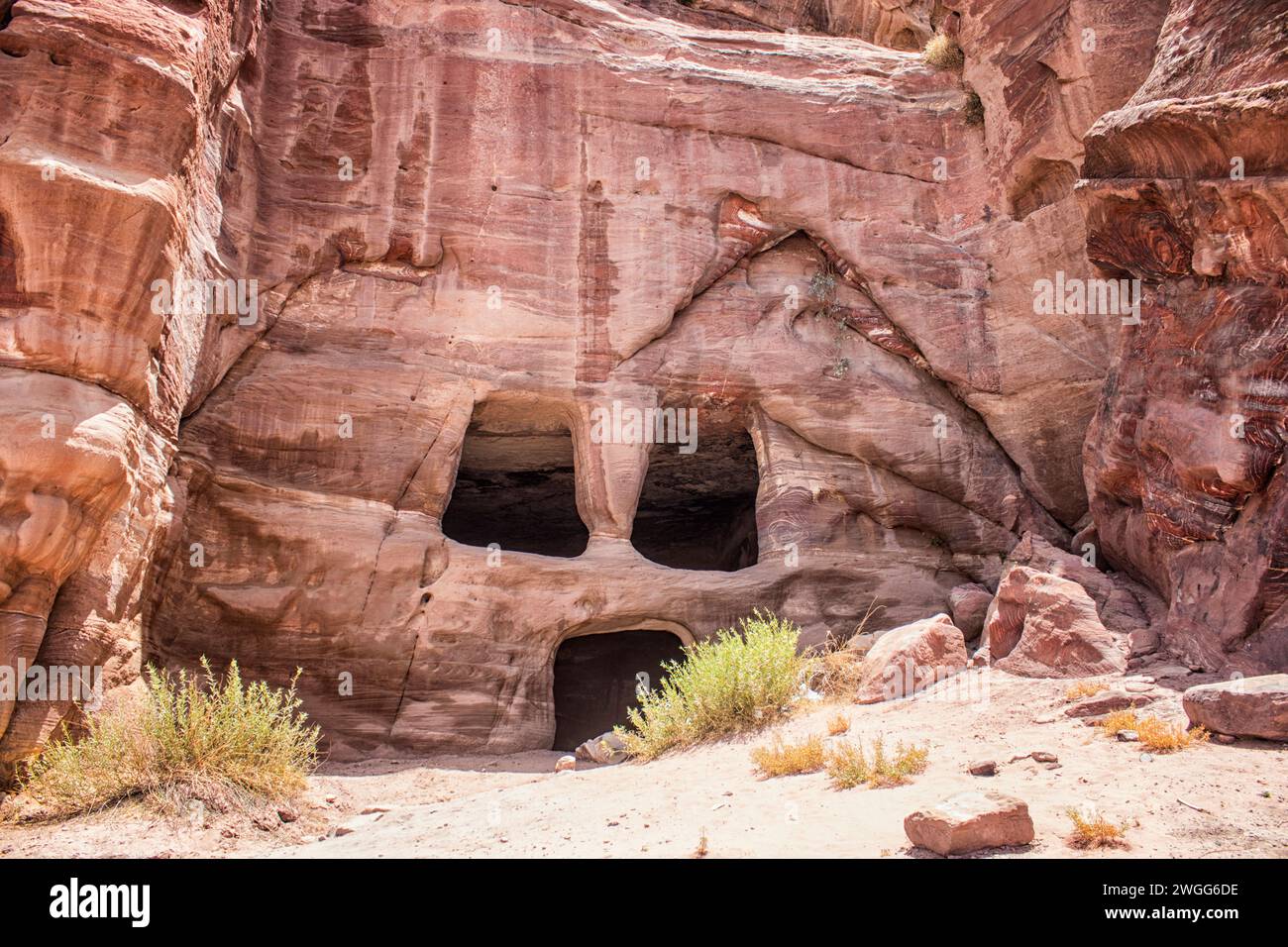 Front of a cave dwelling with carved door and windows in the UNESCO ...