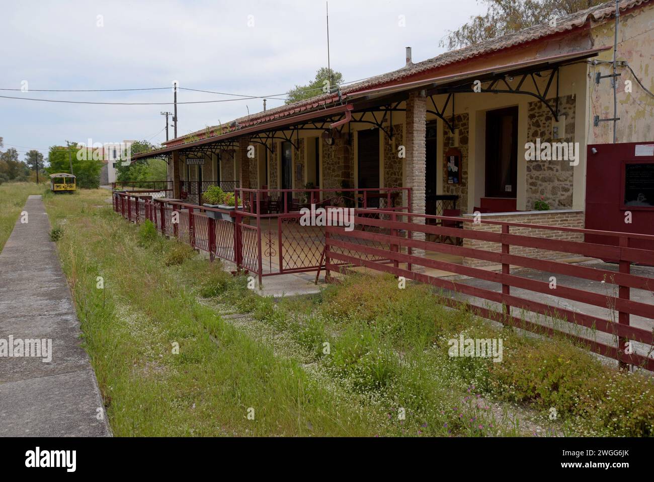 The disused former railway station, now a cafe bar and restaurant at ...
