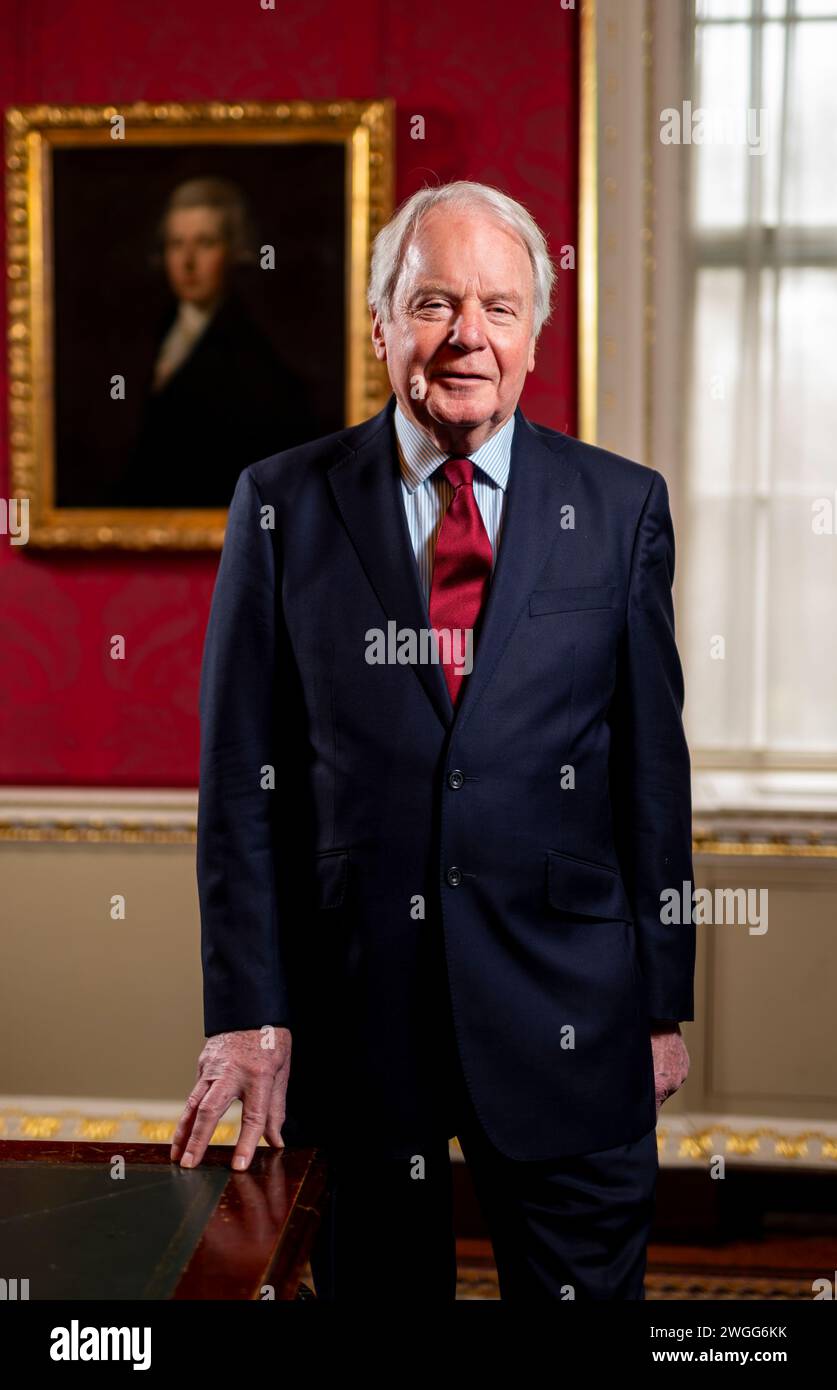 Lord Janvrin, chair of the Queen Elizabeth Memorial Committee, poses ...