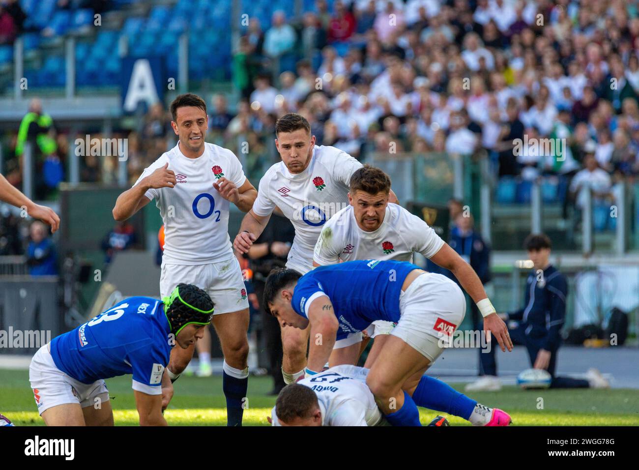Rugby Six Nations. Italy vs England. Stadio Olimpico. Rome. 03/02/2024 ...