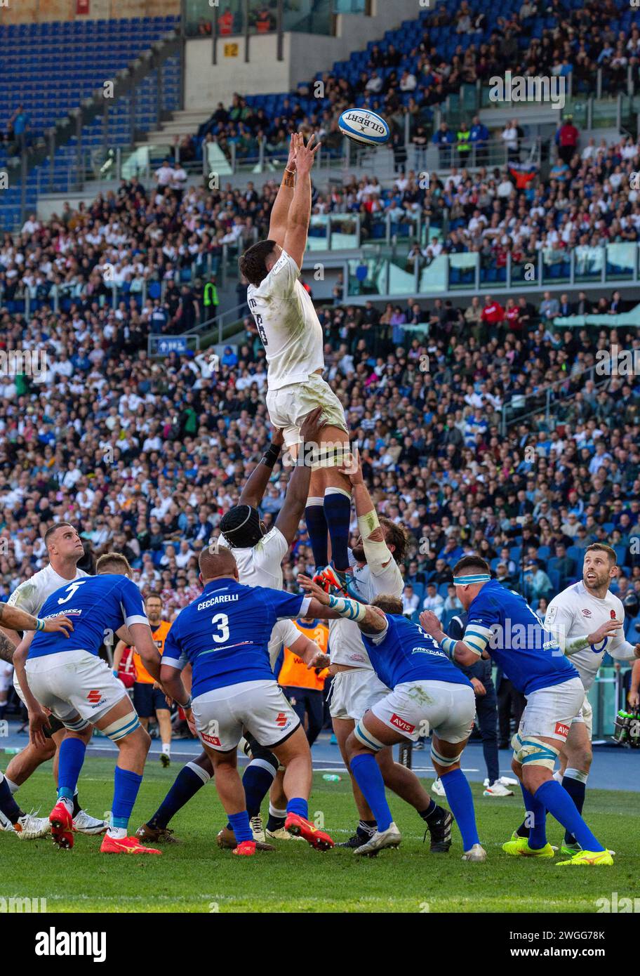 Rugby Six Nations. Italy vs England. Stadio Olimpico. Rome. 03/02/2024 ...