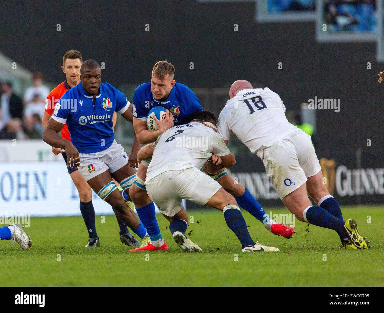 Rugby Six Nations. Italy vs England. Stadio Olimpico. Rome. 03/02/2024 ...