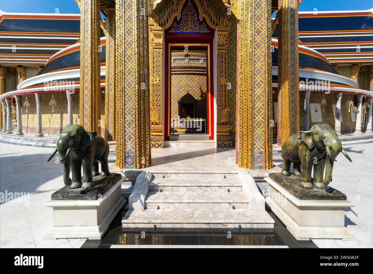 Bangkok, Thailand - Dec 5, 2023: On the grounds of Wat Ratchabophit ...