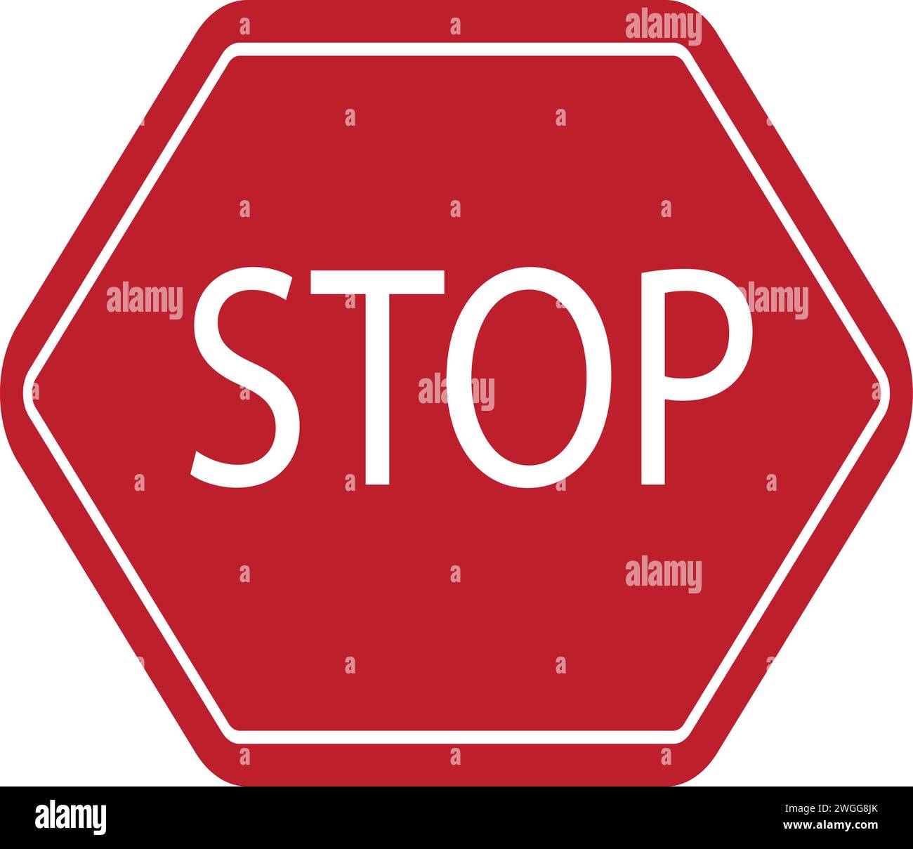 Vector Stop Sign Icon wall. Illustration Stock Vector Image & Art - Alamy