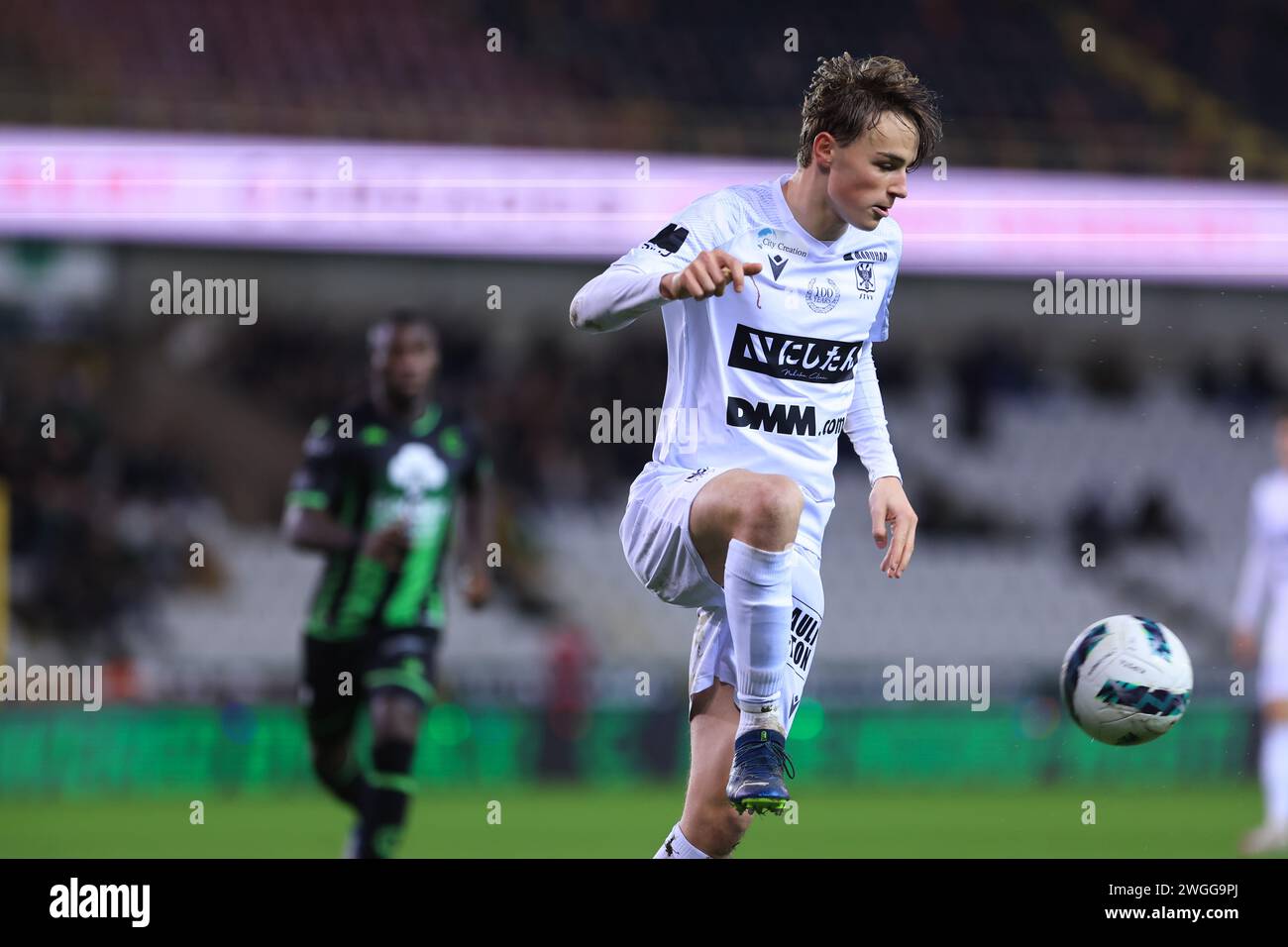 Brugge, Belgium. 04th Feb, 2024. Matte Smets (16) of STVV in action ...