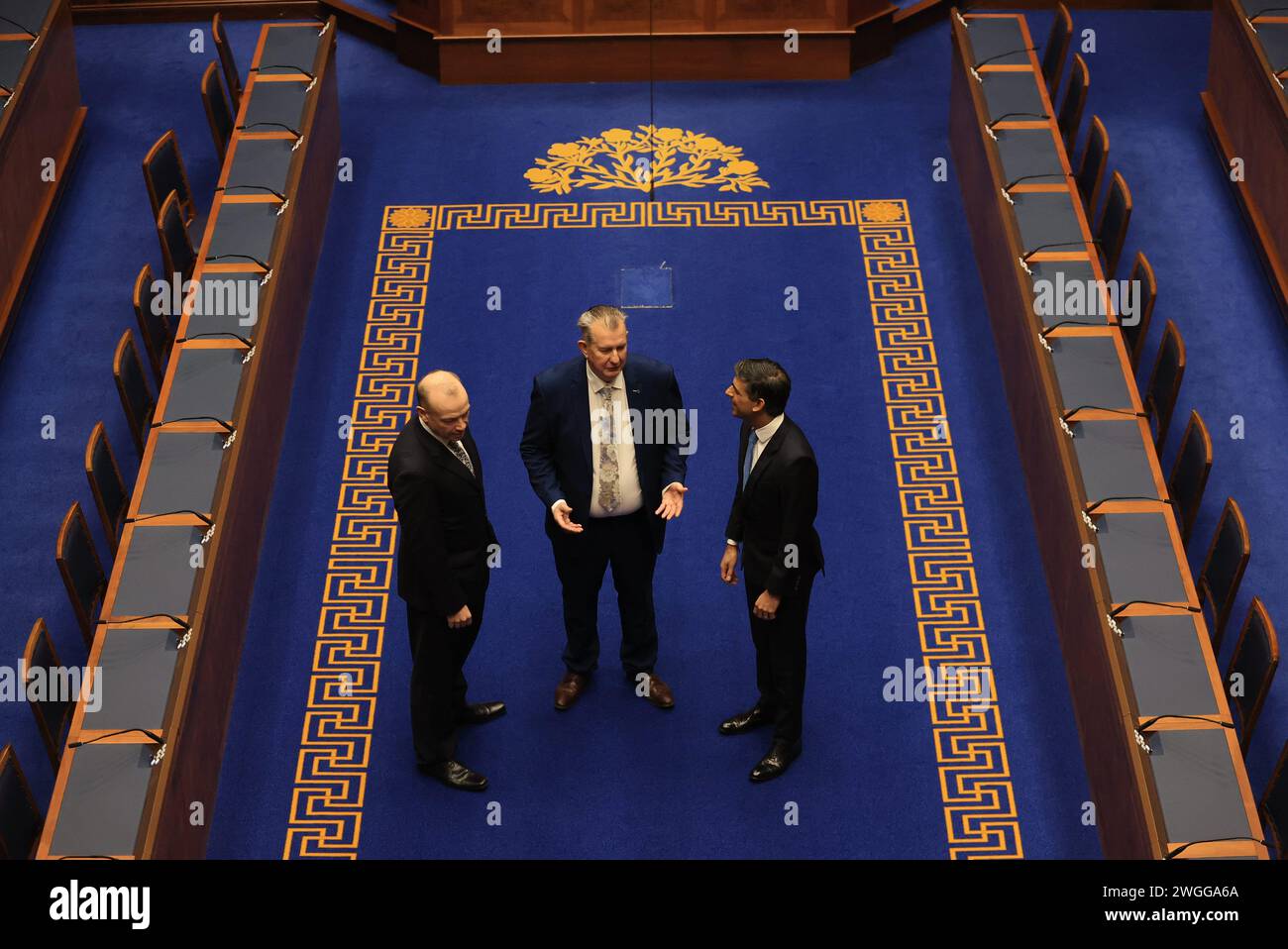 (left to right) Northern Ireland Secretary Chris Heaton-Harris, Speaker ...