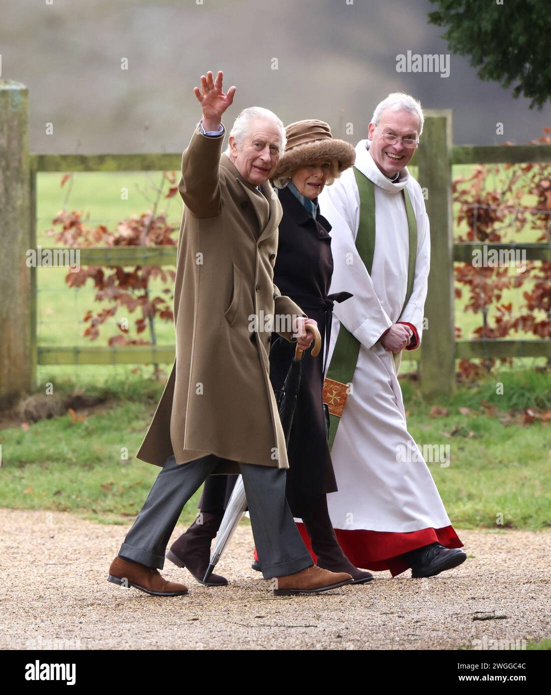 Sandringham, UK. 04th Feb, 2024. King Charles III and Queen Camilla ...