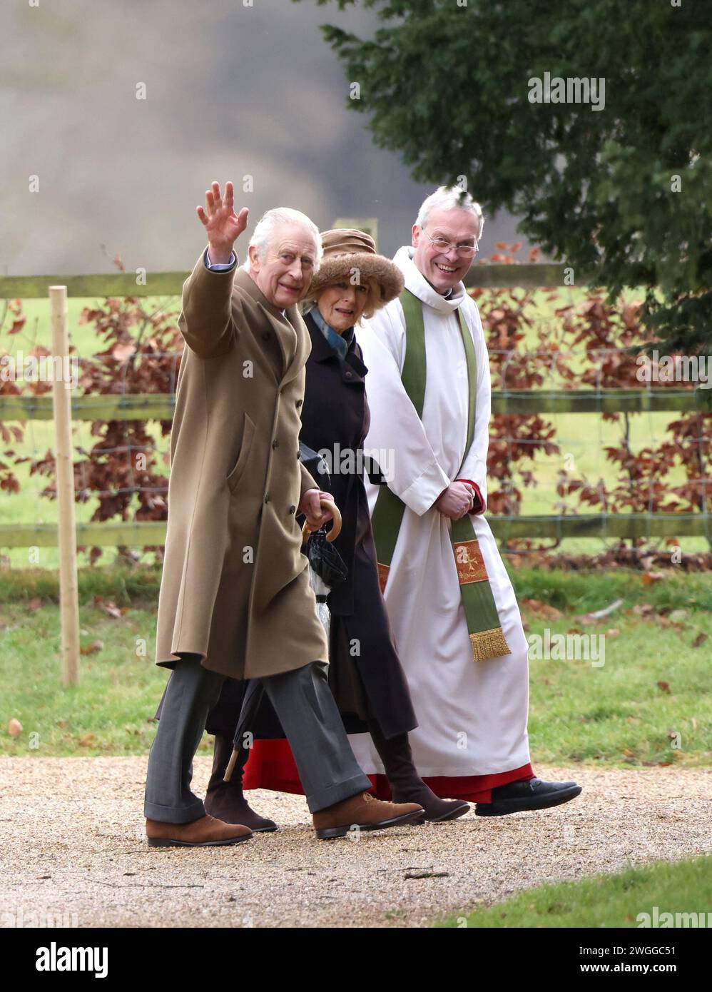 Sandringham, UK. 04th Feb, 2024. King Charles III and Queen Camilla are ...