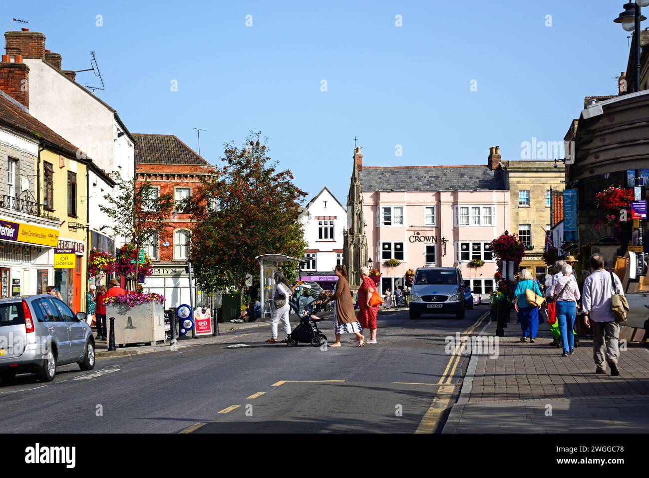 View along Magdalene Street in the old town towards the Market Cross ...