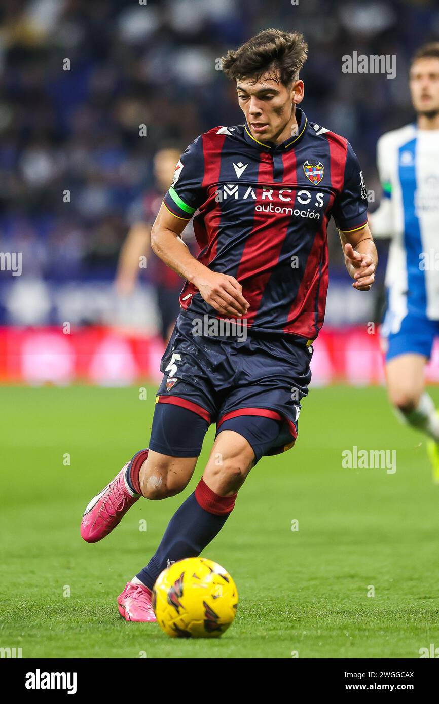 Barcelona, Spain. 04th Feb, 2024. Alex Valle (5) of Levante seen during ...