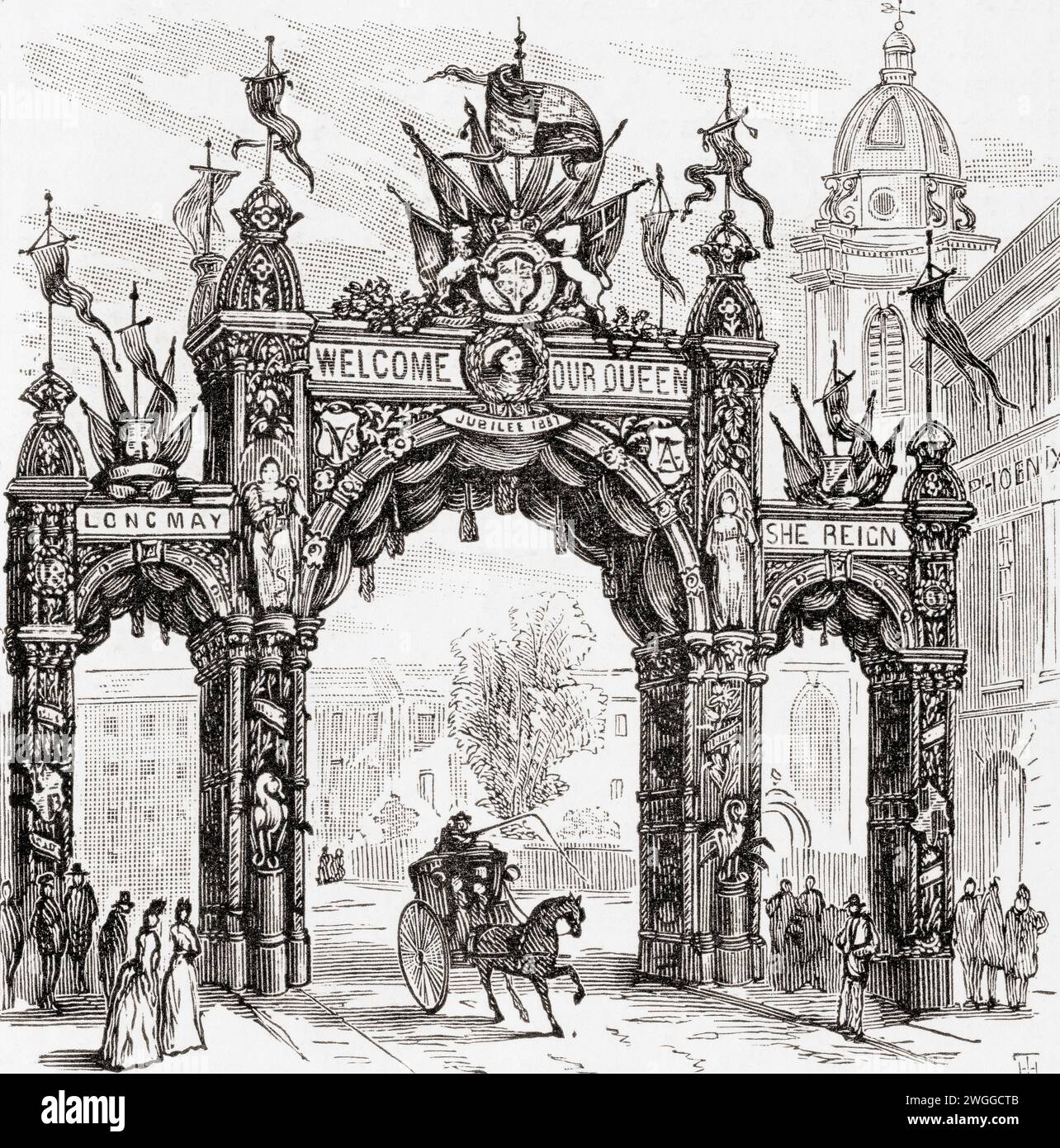 The Metal Workers' Arch on Colmore Row, Birmingham, West Midlands ...