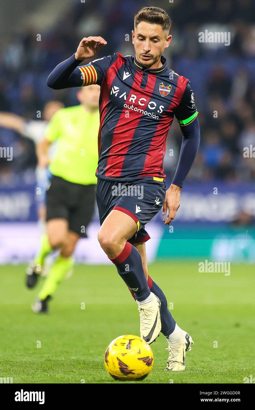 Barcelona, Spain. 04th, February 2024. Pablo Martinez (10) of Levante ...