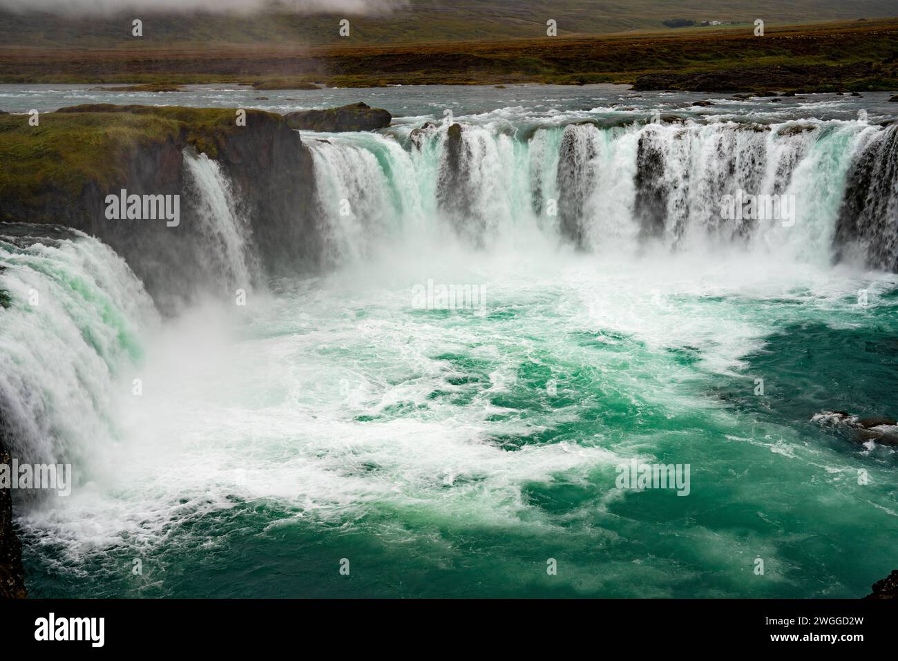 Powerful Nature: a Serene Landscape of Flowing Water and Wind Waves at ...