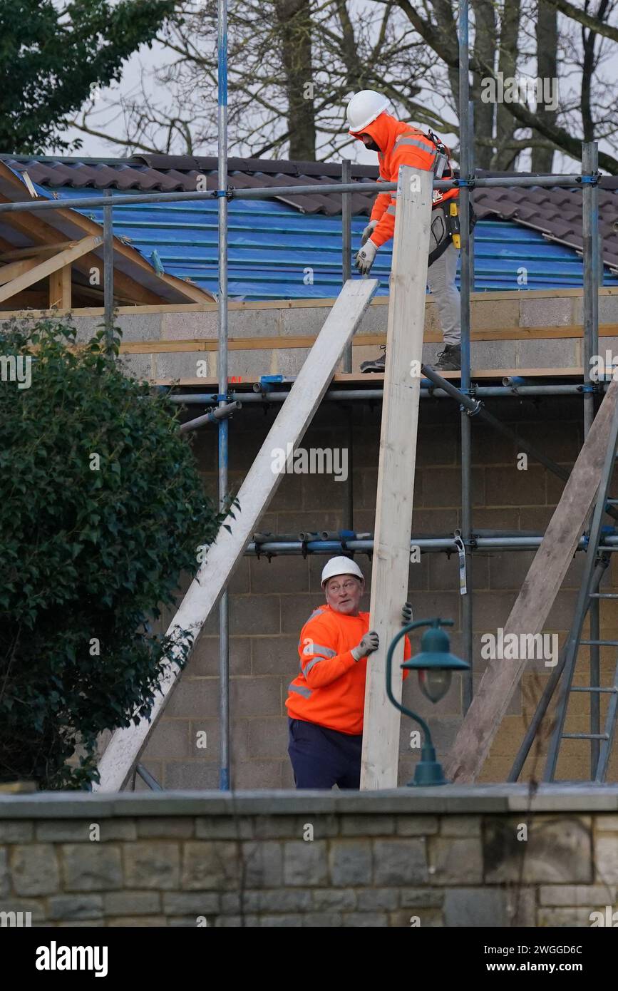 Work continues to demolish an unauthorised spa pool block at the home ...