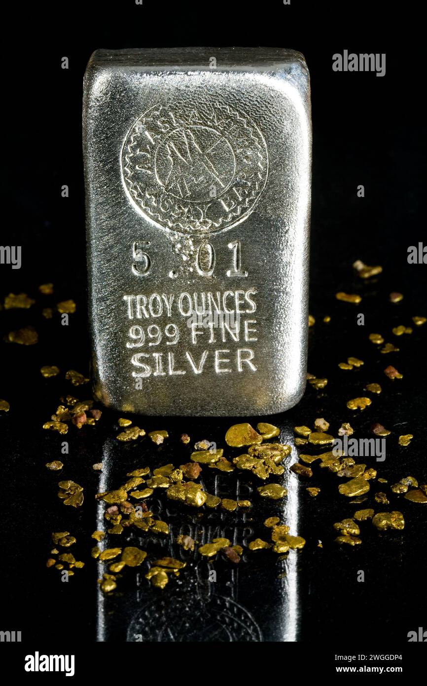 Alaska Mint Assay Bar - 5.01 Troy Ounces .999 Fine Silver Surrounded by ...