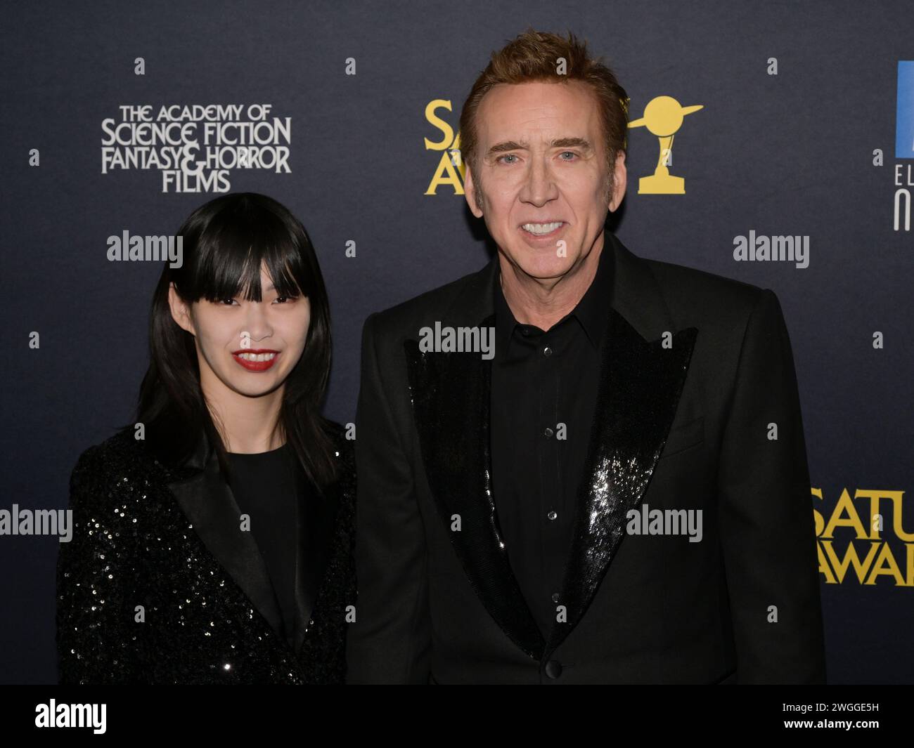 Burbank, California, USA. 04th Feb, 2024. Riko Shibata and Nicolas Cage ...