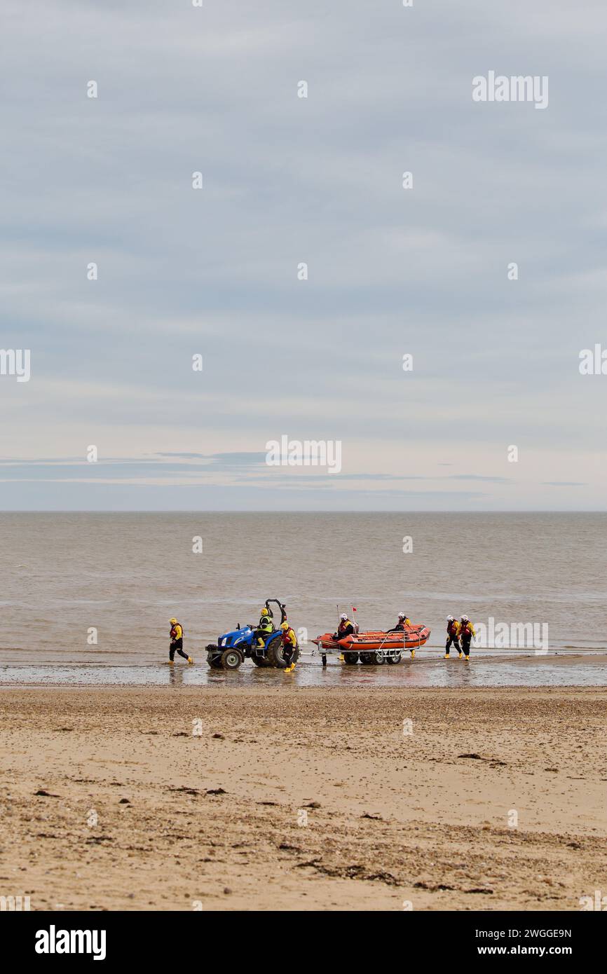 RNLI Clacton on Sea returning from training manoeuvres Stock Photo - Alamy