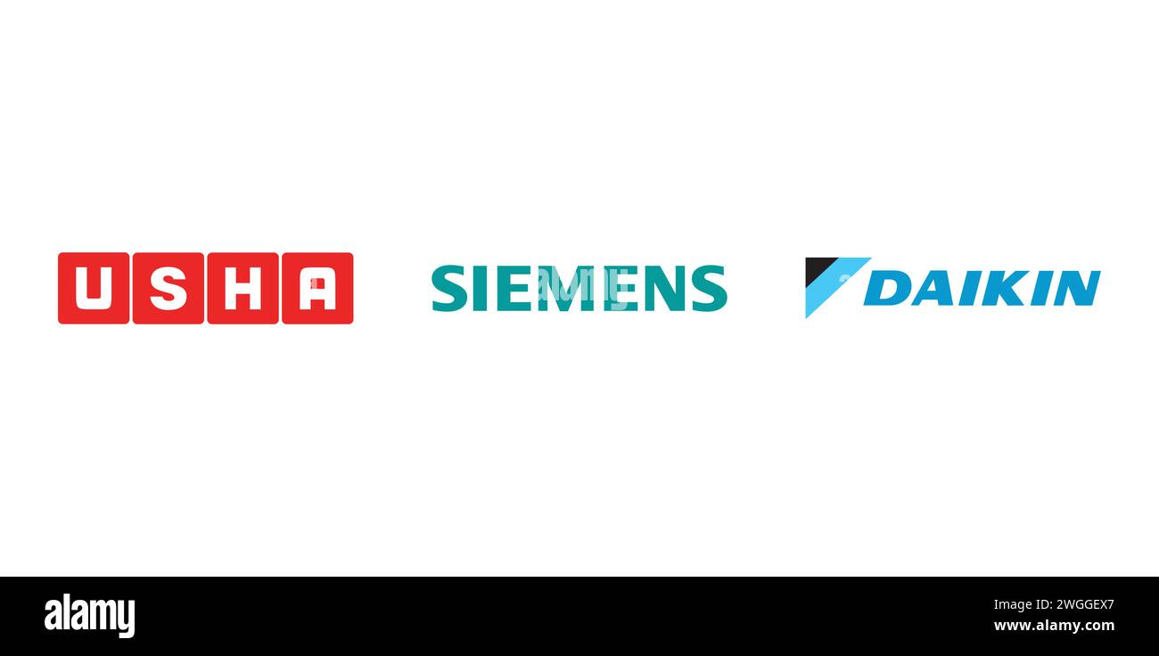 Siemens, USHA, Daikin. Editorial brand emblem Stock Vector Image & Art - Alamy