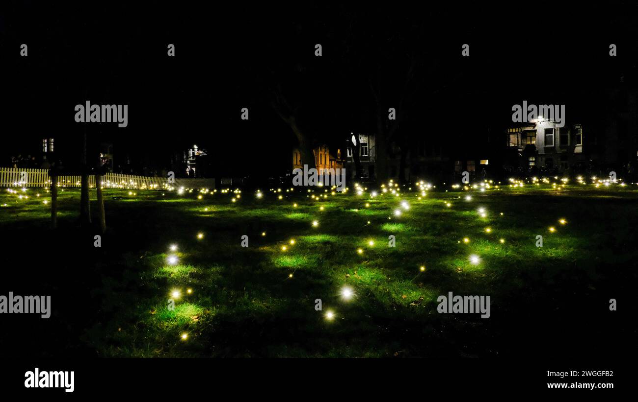 Ghent, Belgium. 03rd Feb, 2024. Illustration of “Firefly Field” art ...