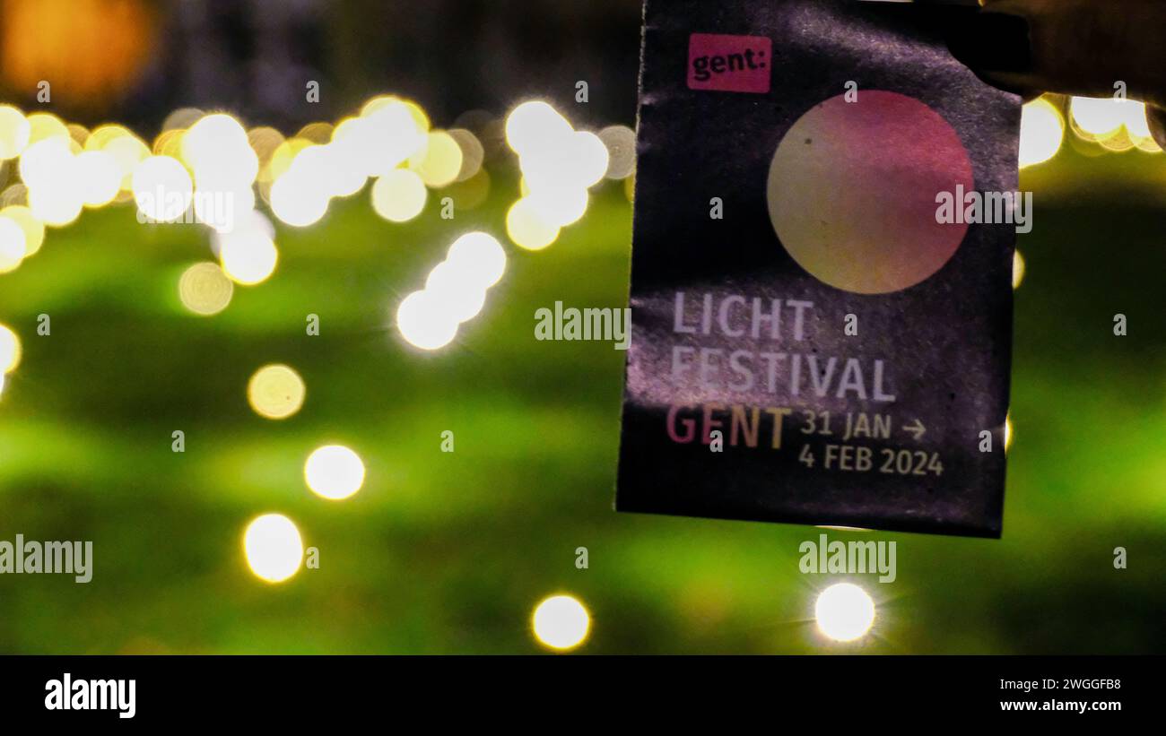 Ghent, Belgium. 03rd Feb, 2024. Illustration of “Firefly Field” art ...