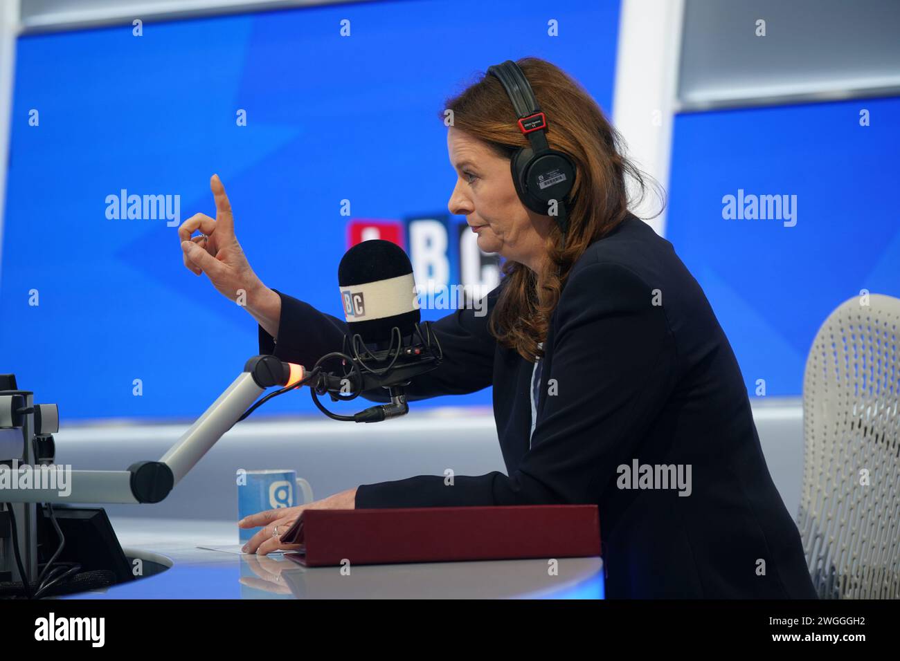 Education Secretary Gillian Keegan takes part in a live phone-in on LBC ...