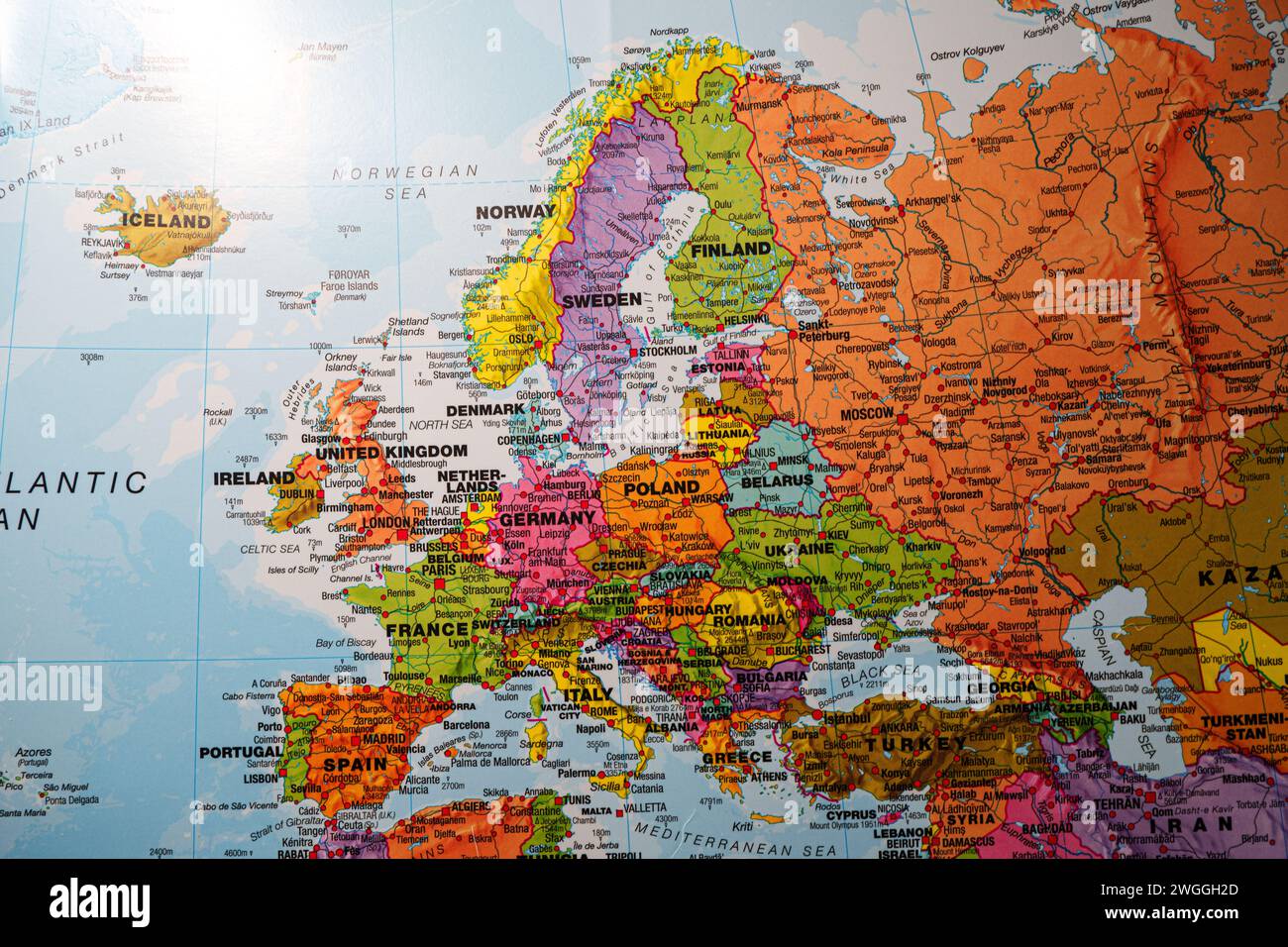 Europe on geopolitical map. High quality photo Stock Photo - Alamy