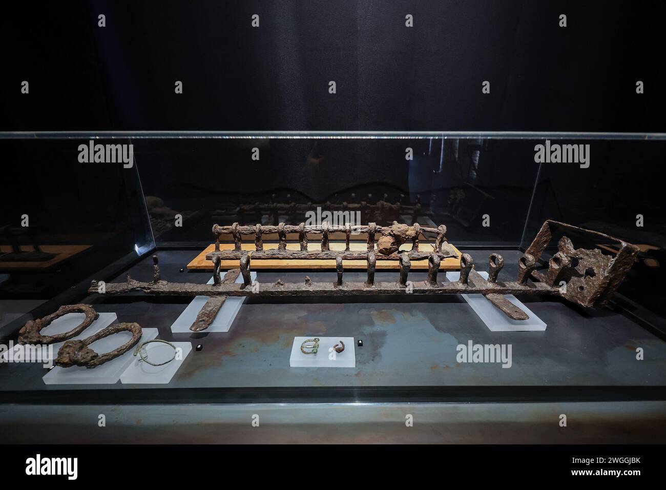 A view of the exhibition The Other Pompeii, inside the archaeological excavations of Pompeii ...