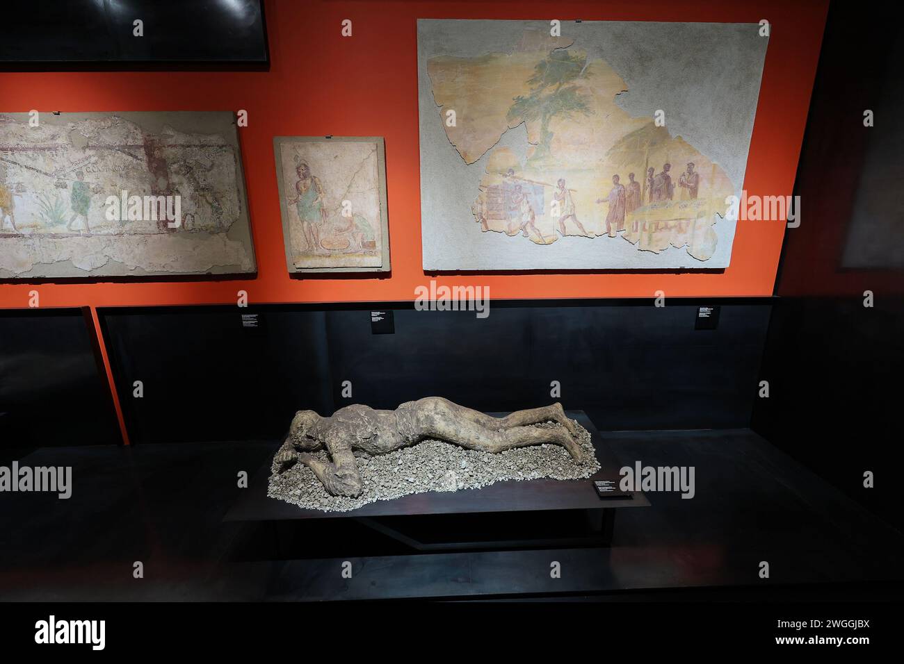 (EDITORS NOTE: Image depicts death.) A human cast of a victim of the ...