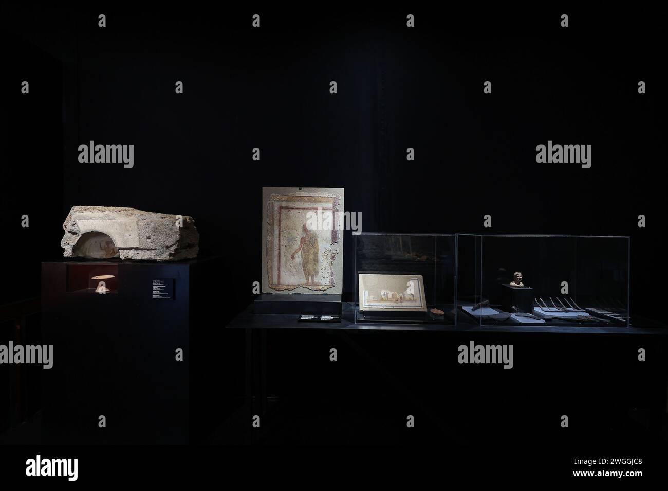 A view of the exhibition The Other Pompeii, inside the archaeological ...