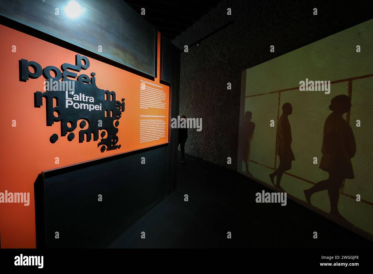 A view of the exhibition The Other Pompeii, inside the archaeological excavations of Pompeii ...