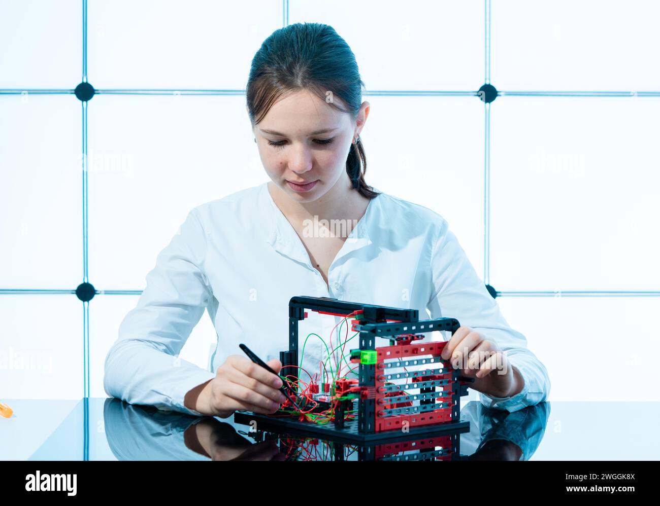 Focused Professional Conducting Electronic Research Stock Photo - Alamy
