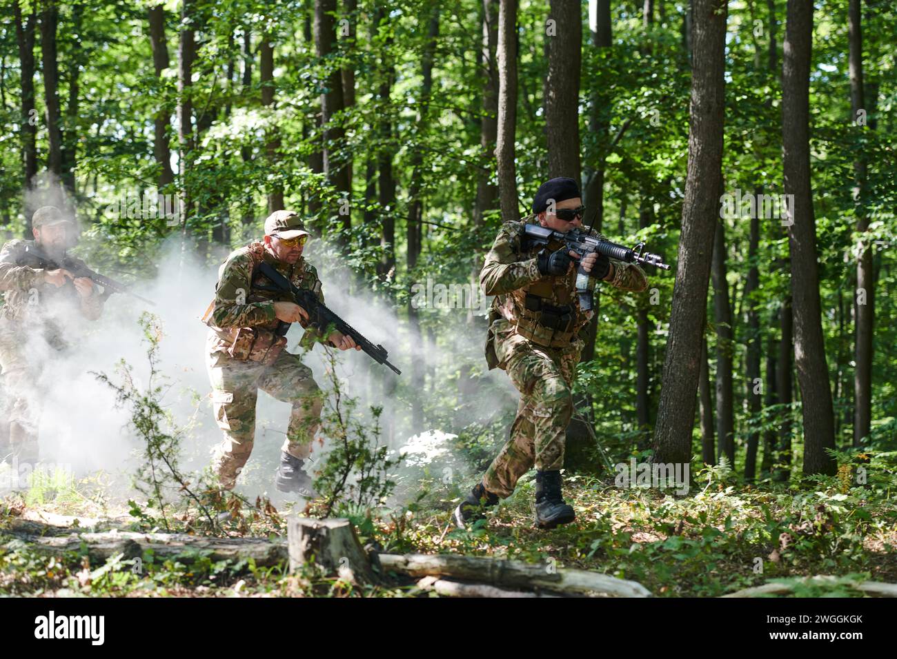 A specialized military antiterrorist unit conducts a covert operation in dense, hazardous ...