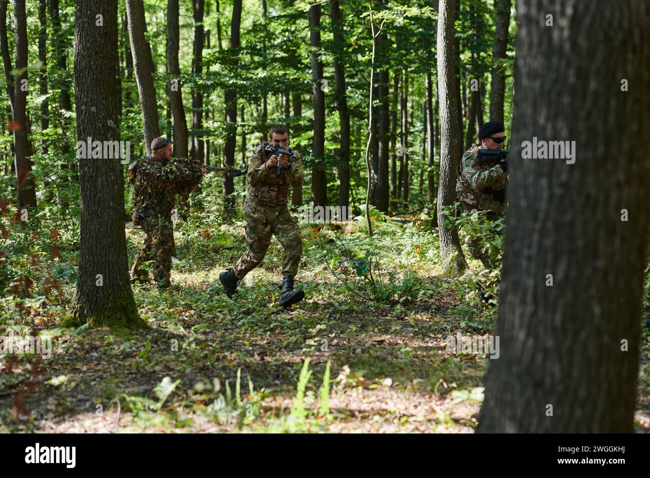 A specialized military antiterrorist unit conducts a covert operation in dense, hazardous ...
