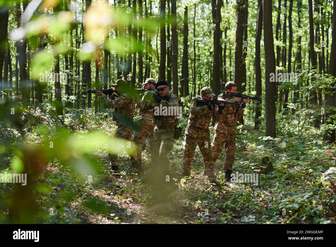 A specialized military antiterrorist unit conducts a covert operation in dense, hazardous ...
