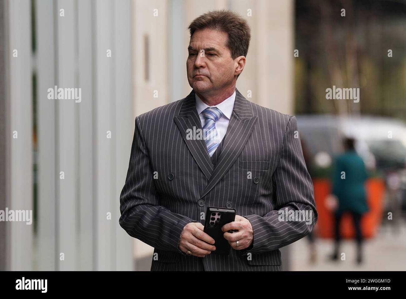 Dr Craig Wright arrives at the Rolls Building in London for a hearing ...