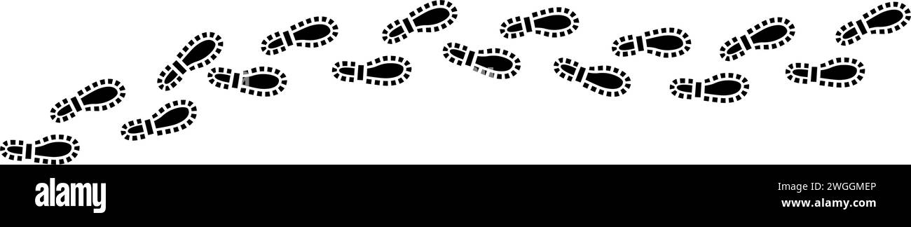 Pair of footprints Black and White Stock Photos & Images - Alamy