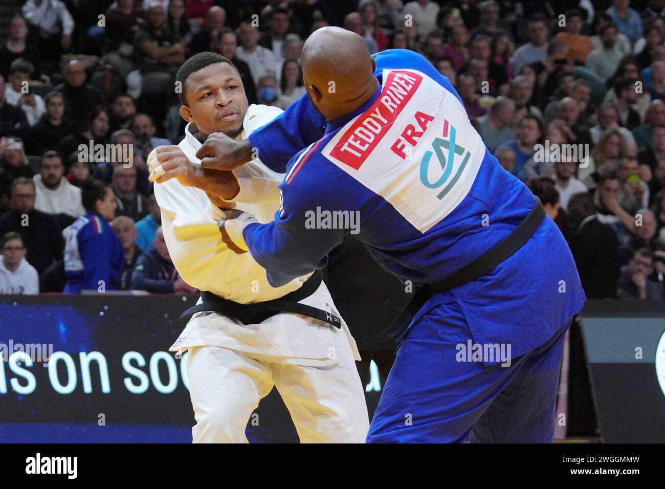 Teddy Riner of France against Losseni Kone of Germany, Quarter-Final ...