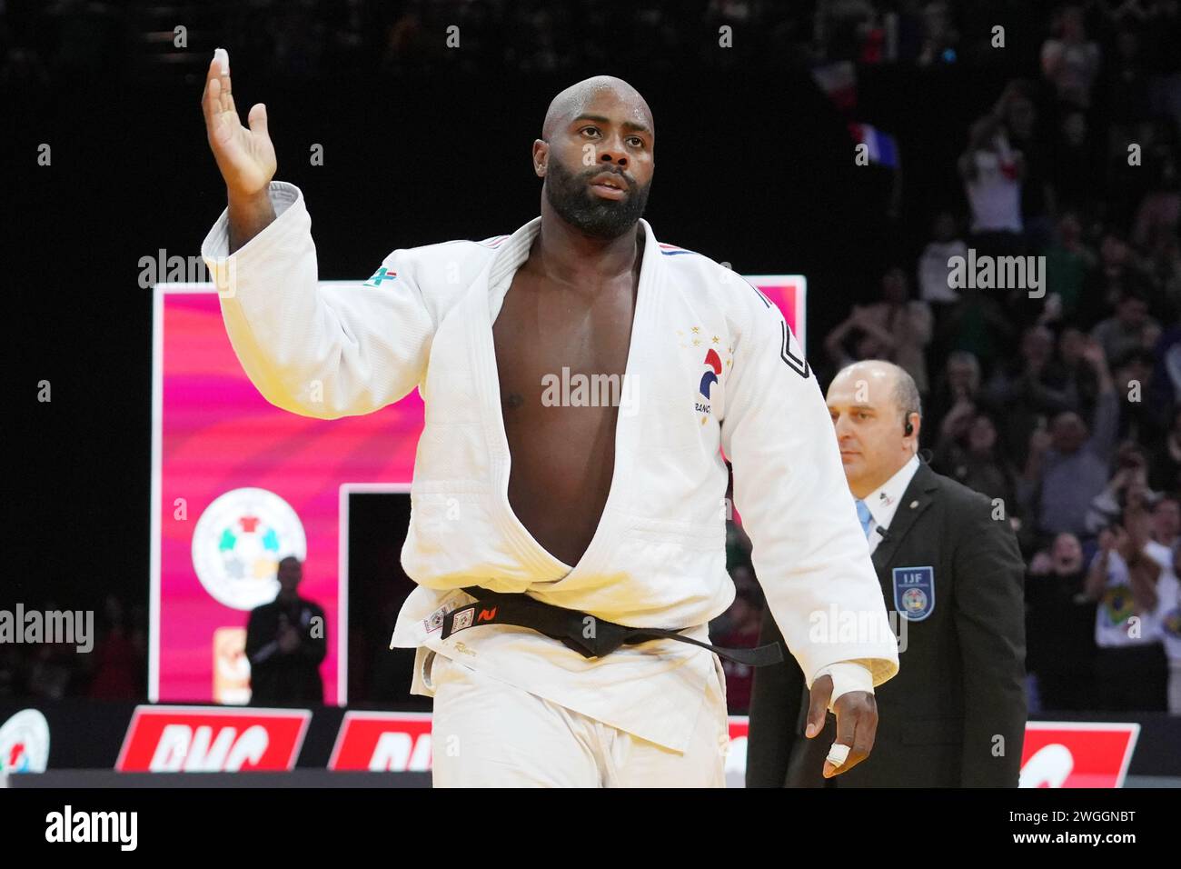 Teddy Riner of France Gold medal against Min-Jong Kim of Republic of ...