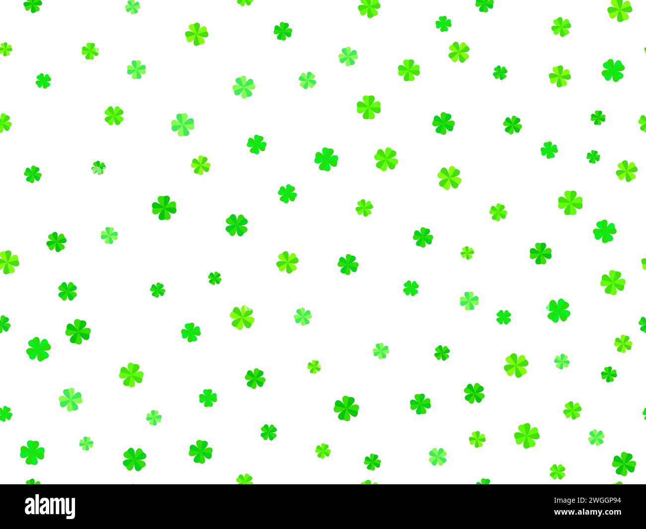 Shamrock Seamless Pattern For St Patricks Day Green Clover Leaves On
