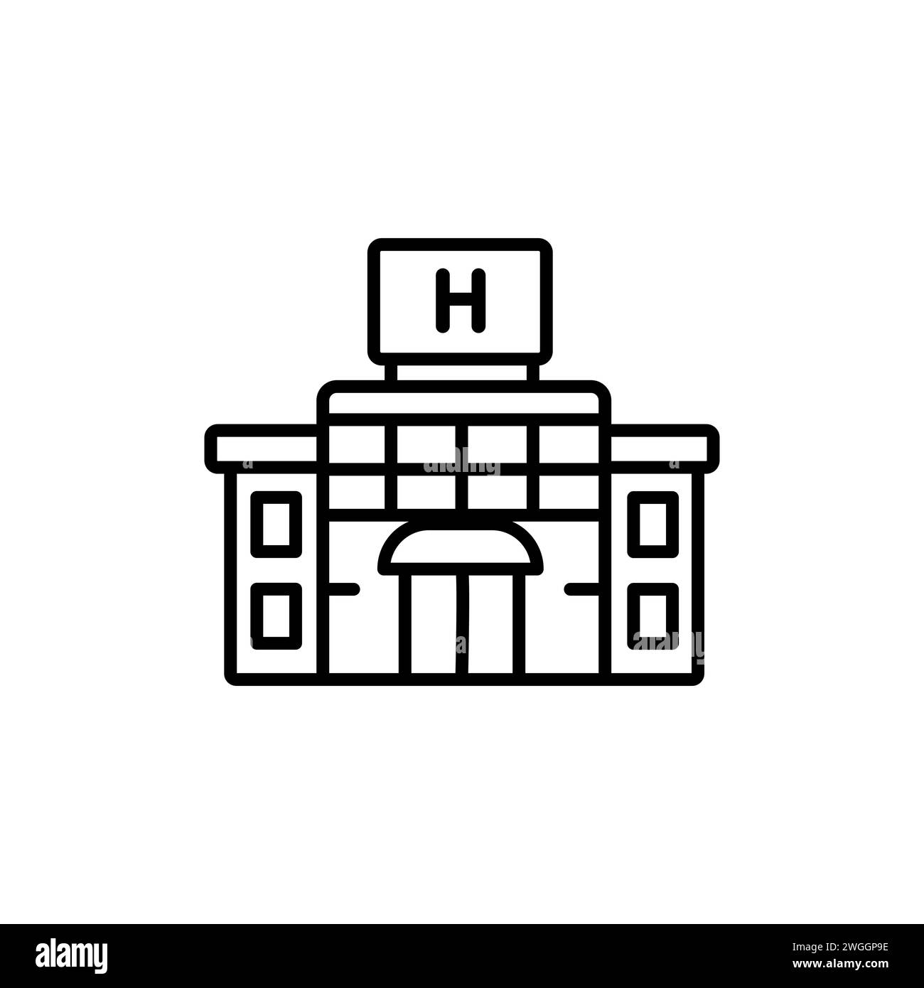Hotel building icon. City apartments sign. Architecture building symbol ... Hotel building icon. City apartments sign. Architecture building symbol ...